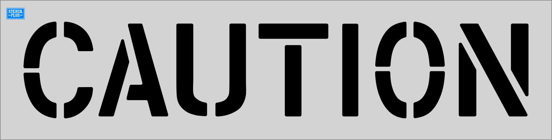 12" Caution/Word Stencil/Pavement Marking — Stencil Plus