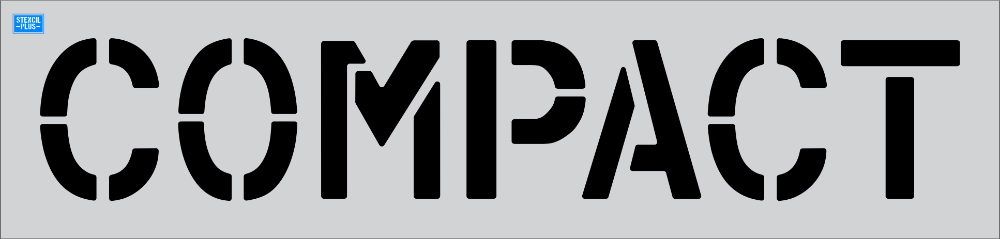 12" Compact/Word Stencil/Pavement Marking — Stencil Plus