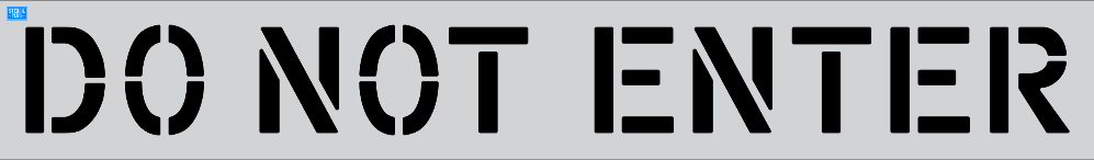 12" Do Not Enter/Word Stencil/Pavement Marking — Stencil Plus