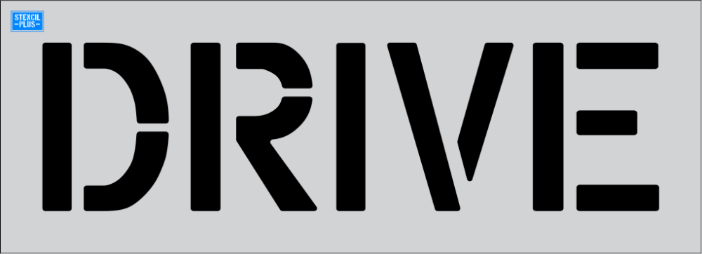 12" Drive/Word Stencil/Pavement Marking — Stencil Plus