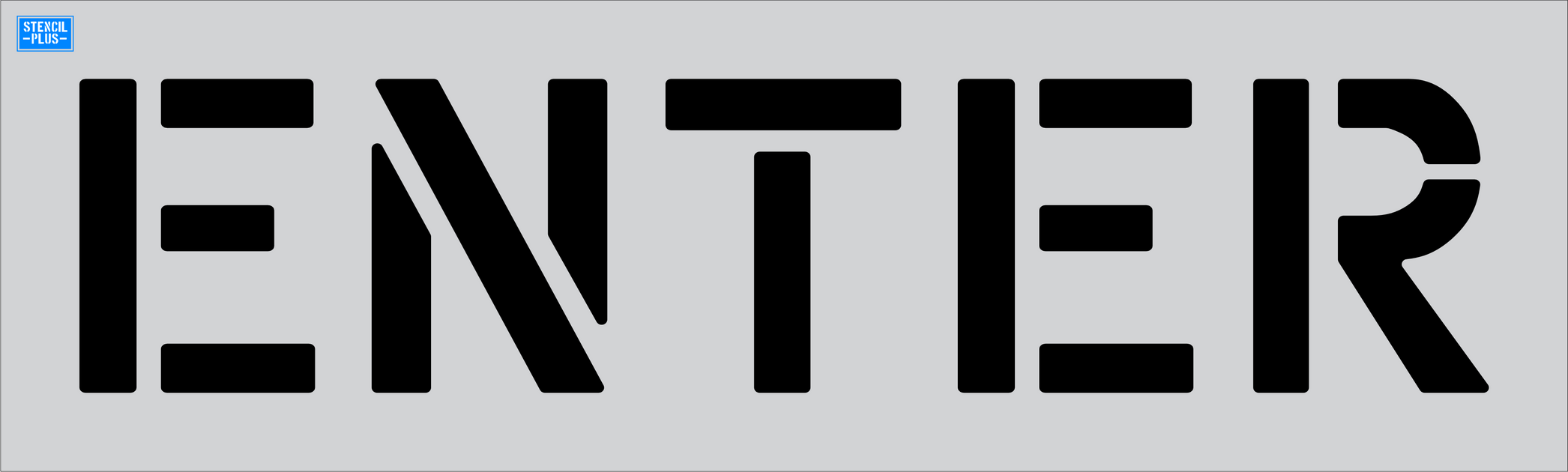 12" Enter/Word Stencil/Pavement Marking — Stencil Plus