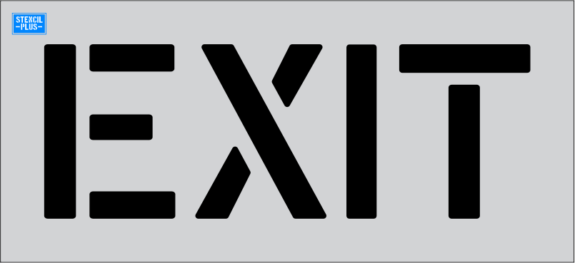12" Exit/Word Stencil/Pavement Marking — Stencil Plus