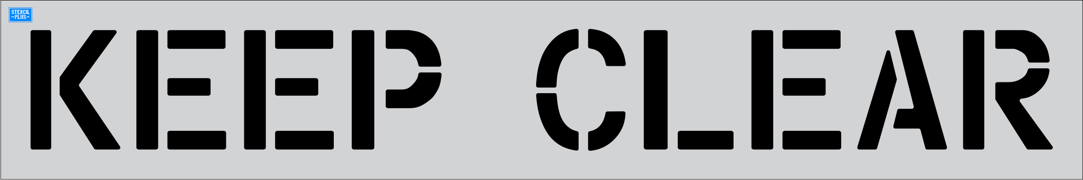 12" Keep Clear/Word Stencil/Pavement Marking — Stencil Plus