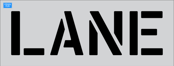 12" Lane/Word Stencil/Pavement Marking — Stencil Plus