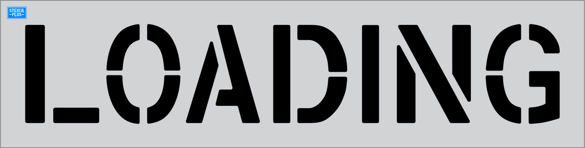 12" Loading /Word Stencil/Pavement Marking — Stencil Plus