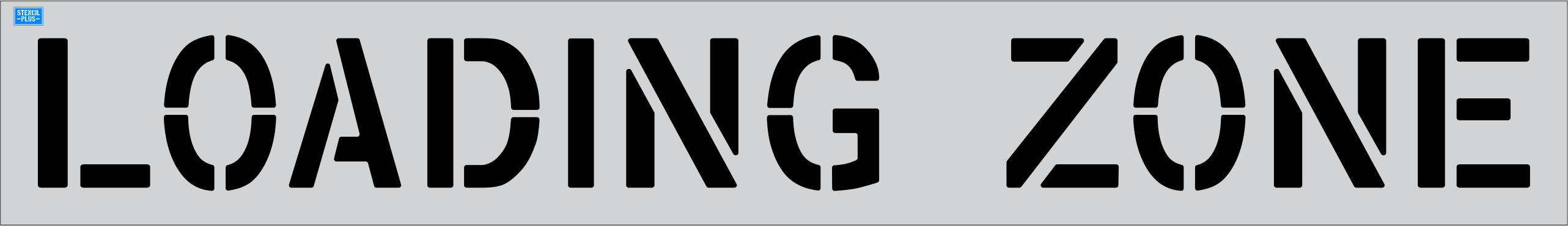 12" Loading Zone/Word Stencil/Pavement Marking — Stencil Plus