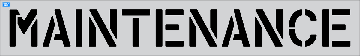 12" Maintenance /Word Stencil/Pavement Marking — Stencil Plus