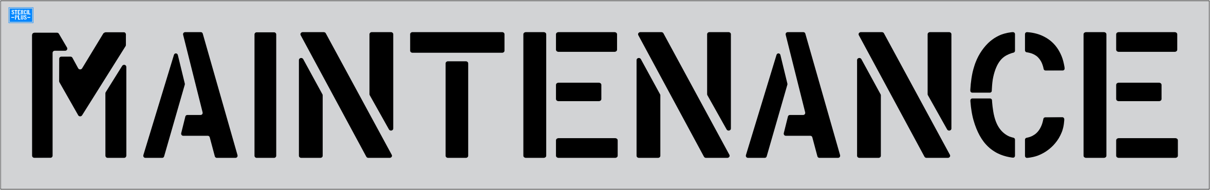 12" Maintenance /Word Stencil/Pavement Marking — Stencil Plus