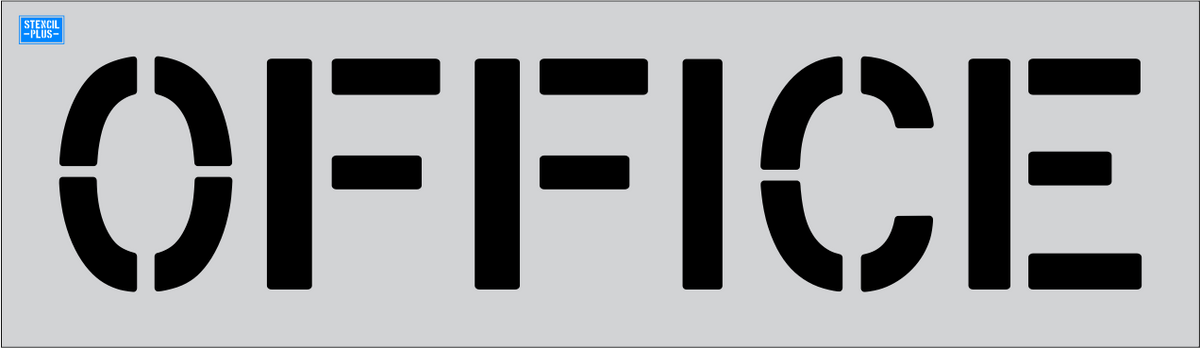 12" Office/Word Stencil/Pavement Marking — Stencil Plus