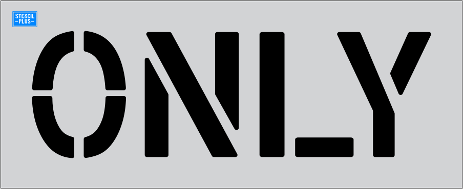 12" Only/Word Stencil/Pavement Marking — Stencil Plus
