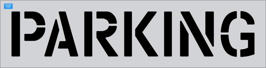 12" Parking/Word Stencil/Pavement Marking — Stencil Plus