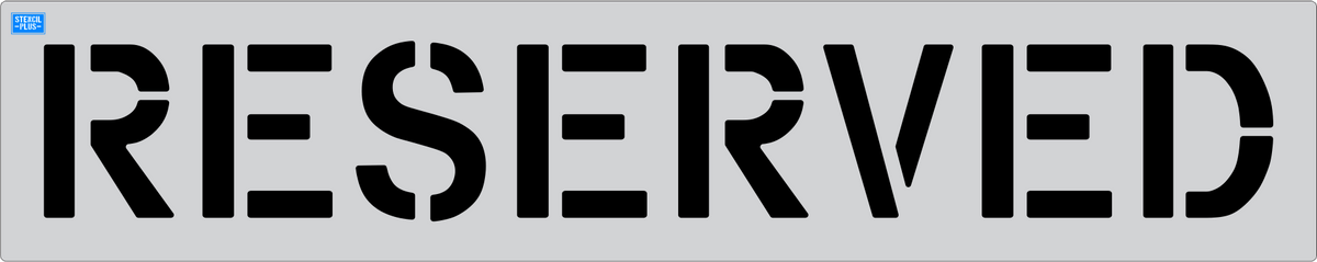 12" Reserved/Word Stencil/Pavement Marking — Stencil Plus