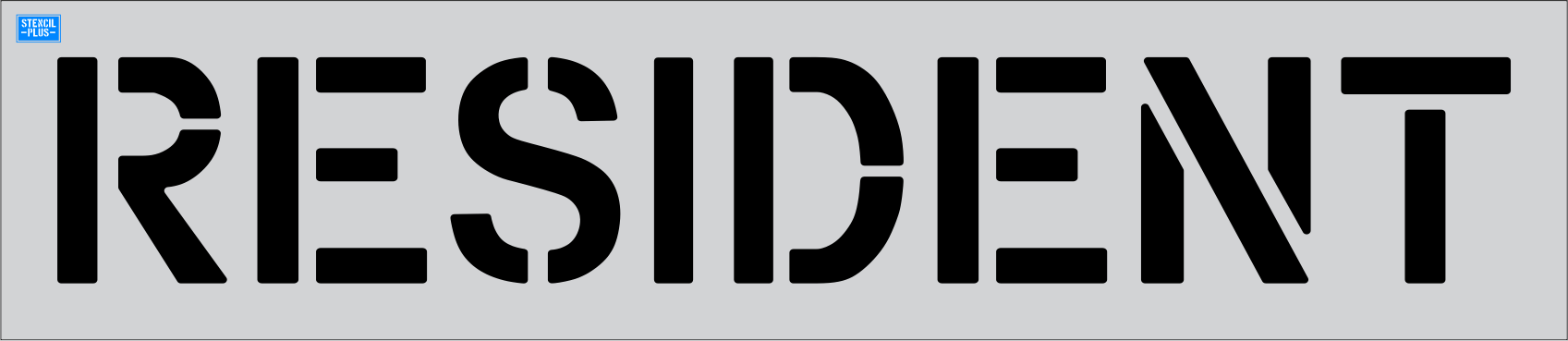 12" Resident/Word Stencil/Pavement Marking — Stencil Plus