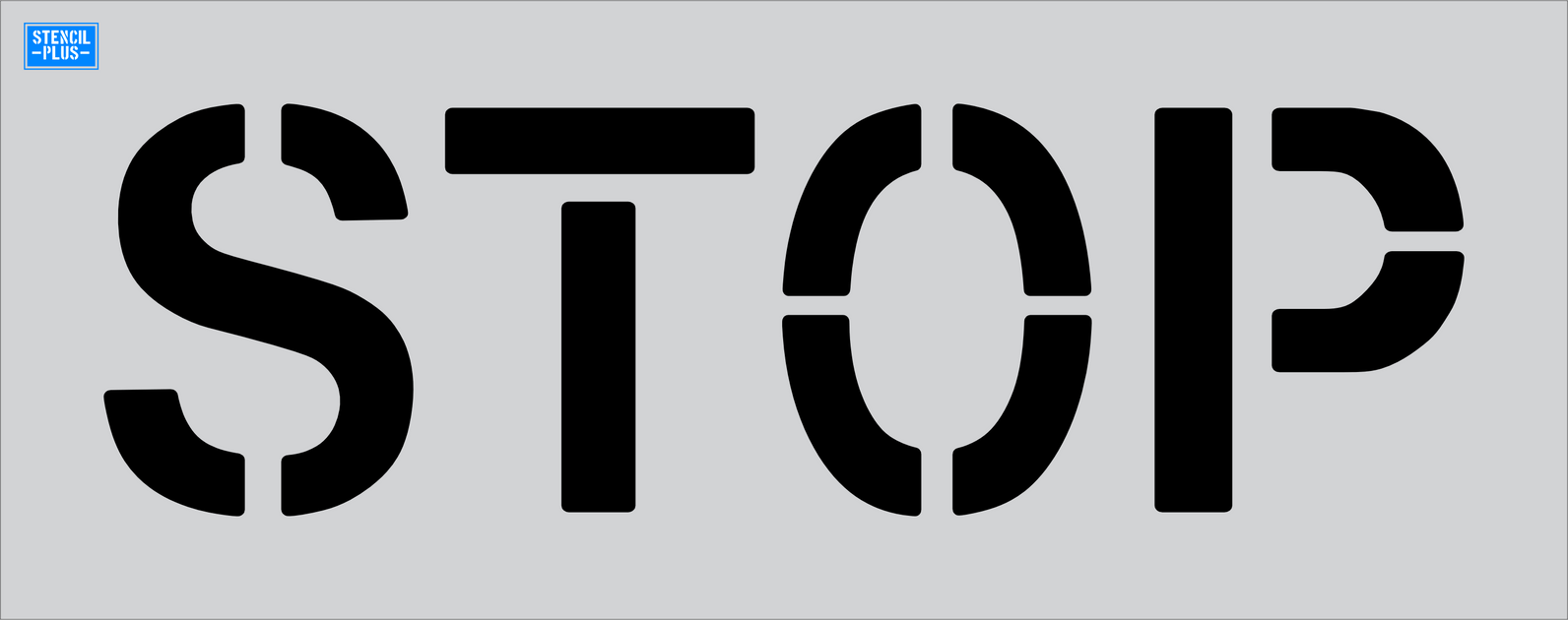 12" Stop/Word Stencil/Pavement Marking — Stencil Plus