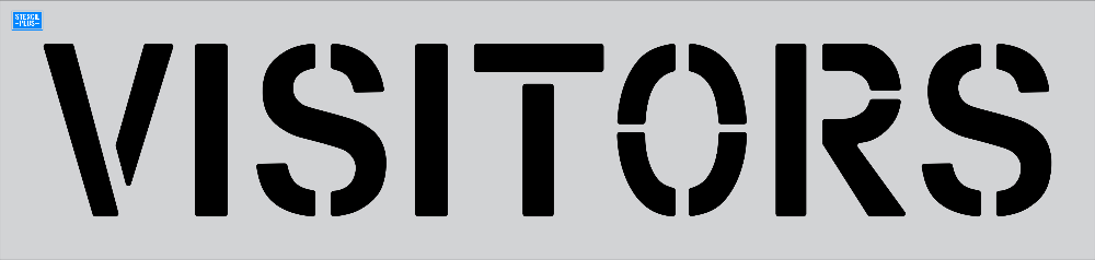 12" Visitors/Word Stencil/Pavement Marking — Stencil Plus