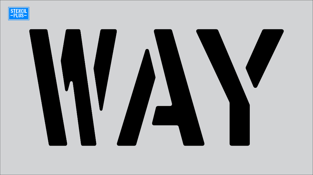 12" Way/Word Stencil/Pavement Marking — Stencil Plus