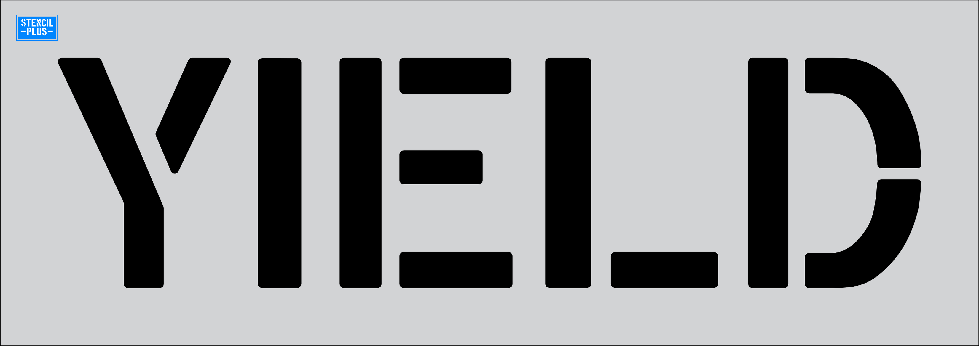 12" Yield/Word Stencil/Pavement Marking — Stencil Plus