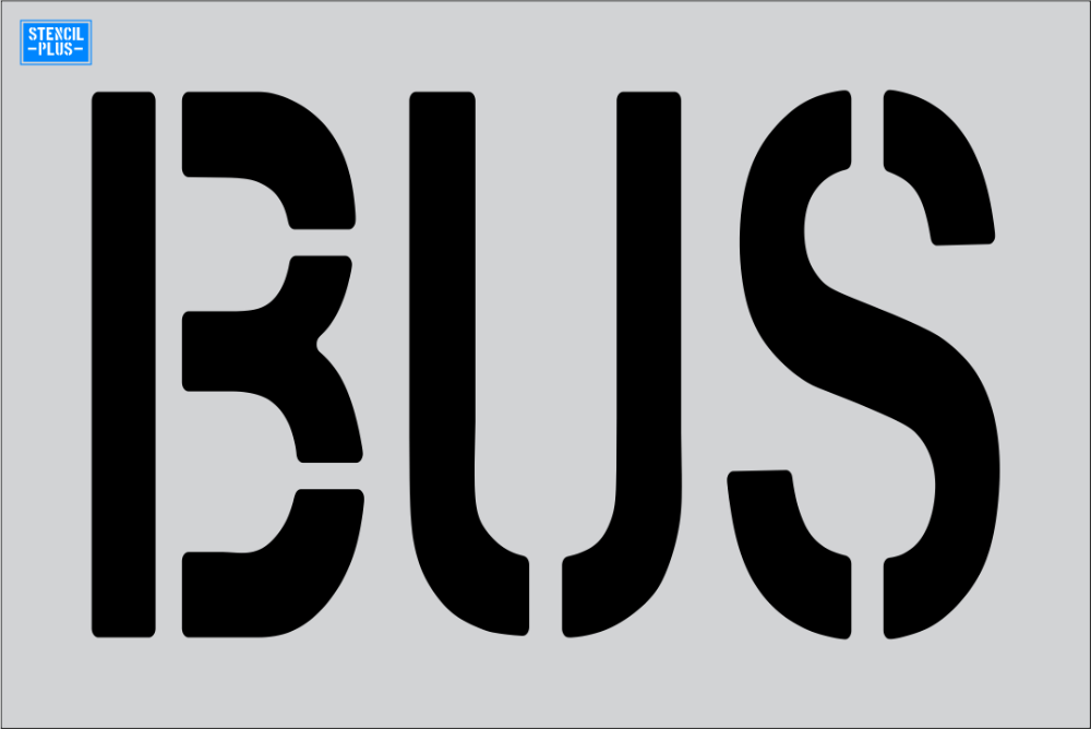 18" Bus/Word Stencil/Pavement Marking — Stencil Plus