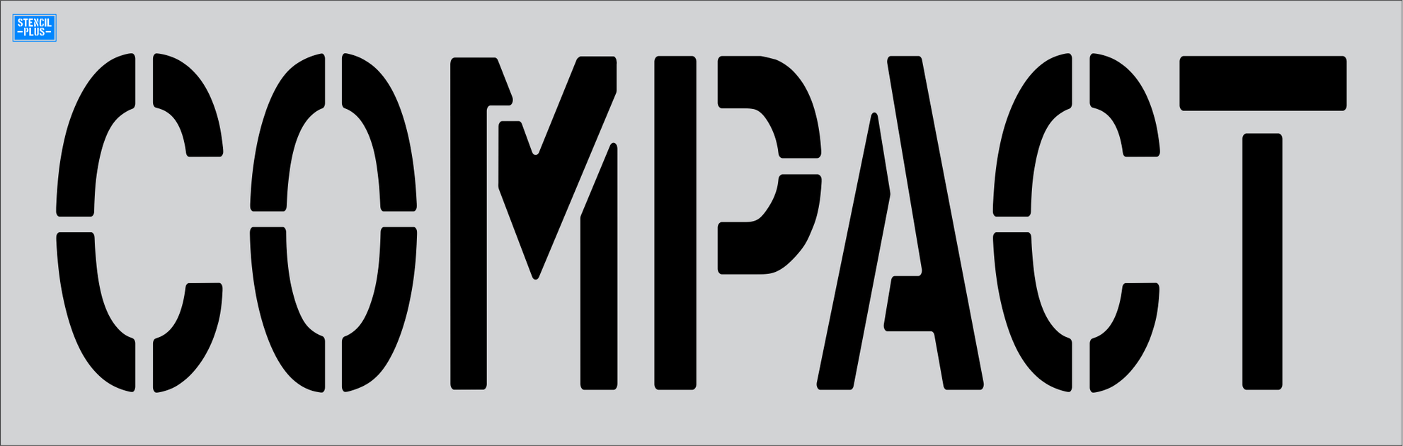 18" Compact/Word Stencil/Pavement Marking — Stencil Plus
