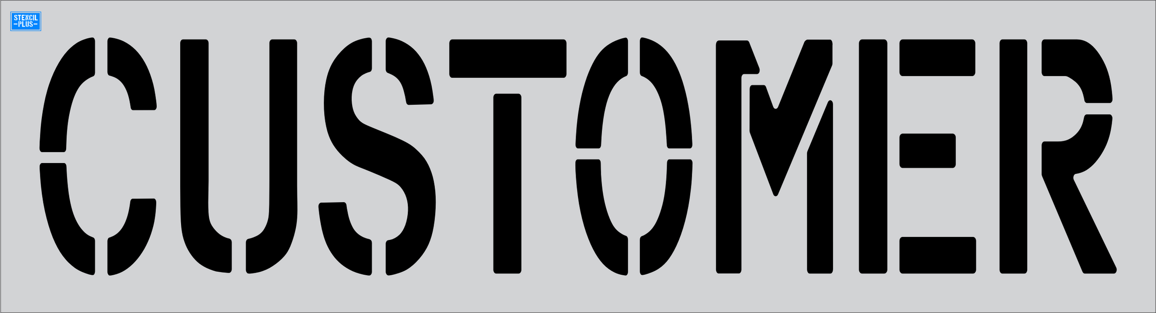 18" Customer/Word Stencil/Pavement Marking — Stencil Plus