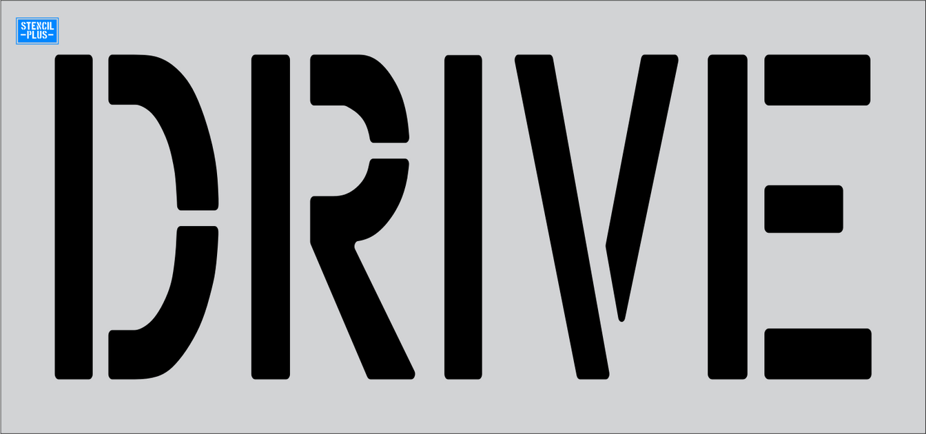 18" Drive Word Stencil/Pavement Marking — Stencil Plus