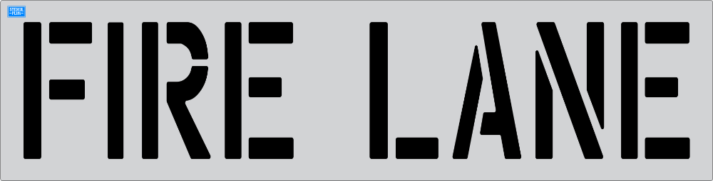 18" Fire Lane Word Stencil/Pavement Marking — Stencil Plus
