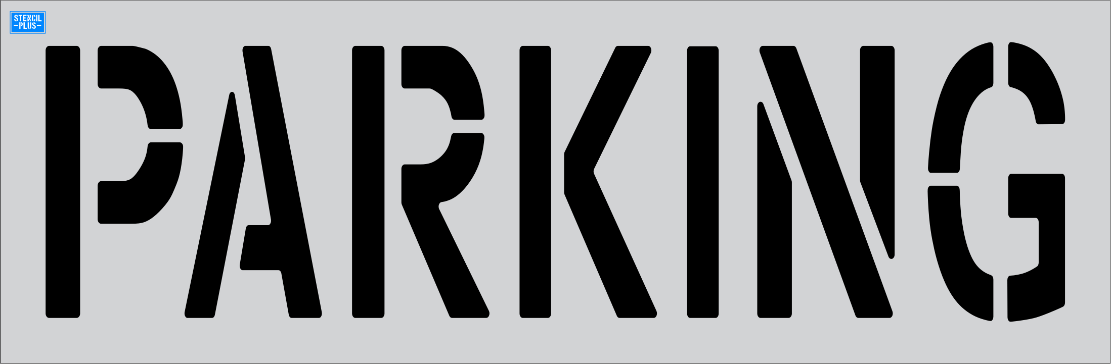 18" Parking Word Stencil/Pavement Marking — Stencil Plus