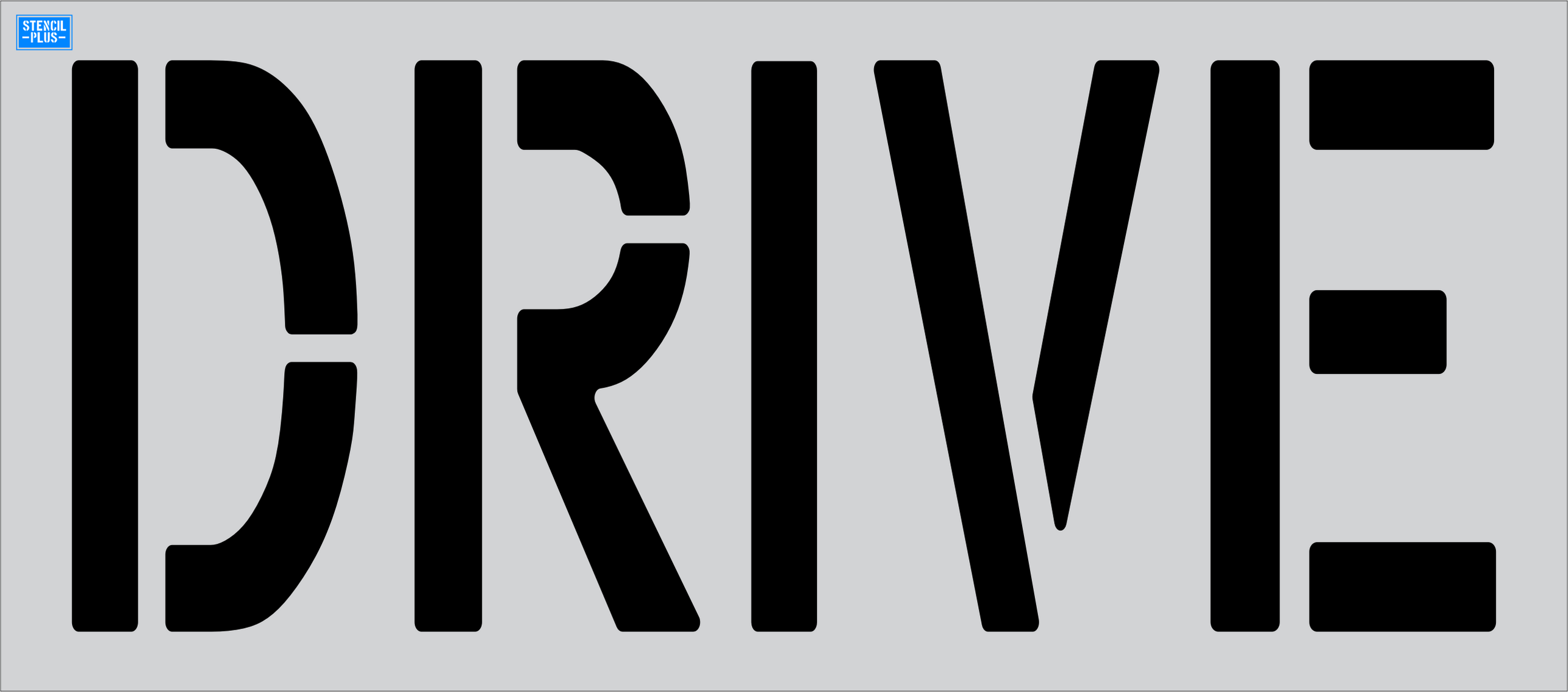 24" x 12" Drive/Word Stencil/Pavement Marking — Stencil Plus