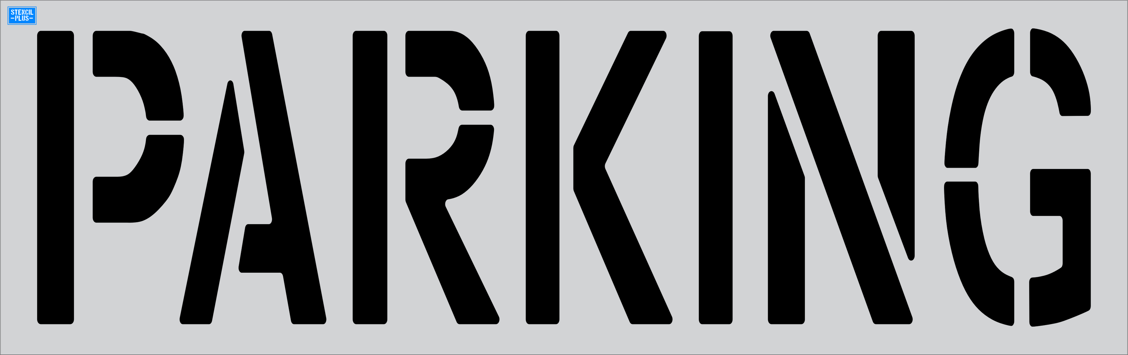 24" x 12" Parking/Word Stencil/Pavement Marking — Stencil Plus
