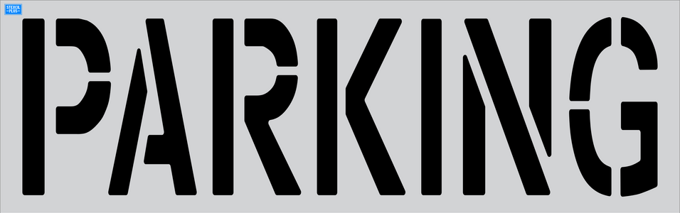24" x 12" Parking/Word Stencil/Pavement Marking — Stencil Plus