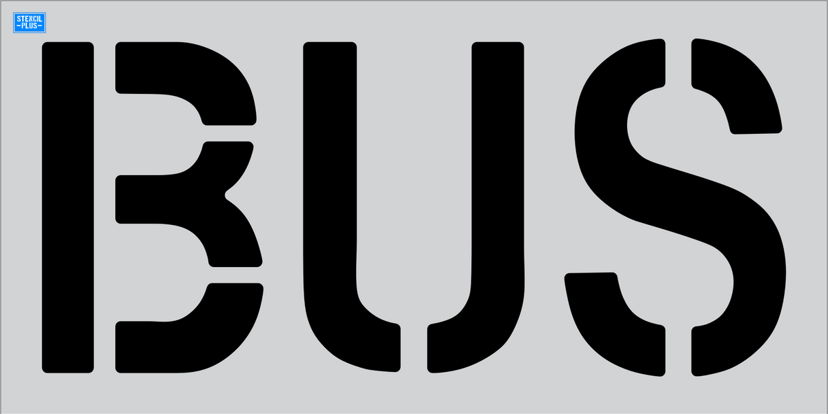 24" x 16" Bus/Word Stencil/Pavement Marking — Stencil Plus