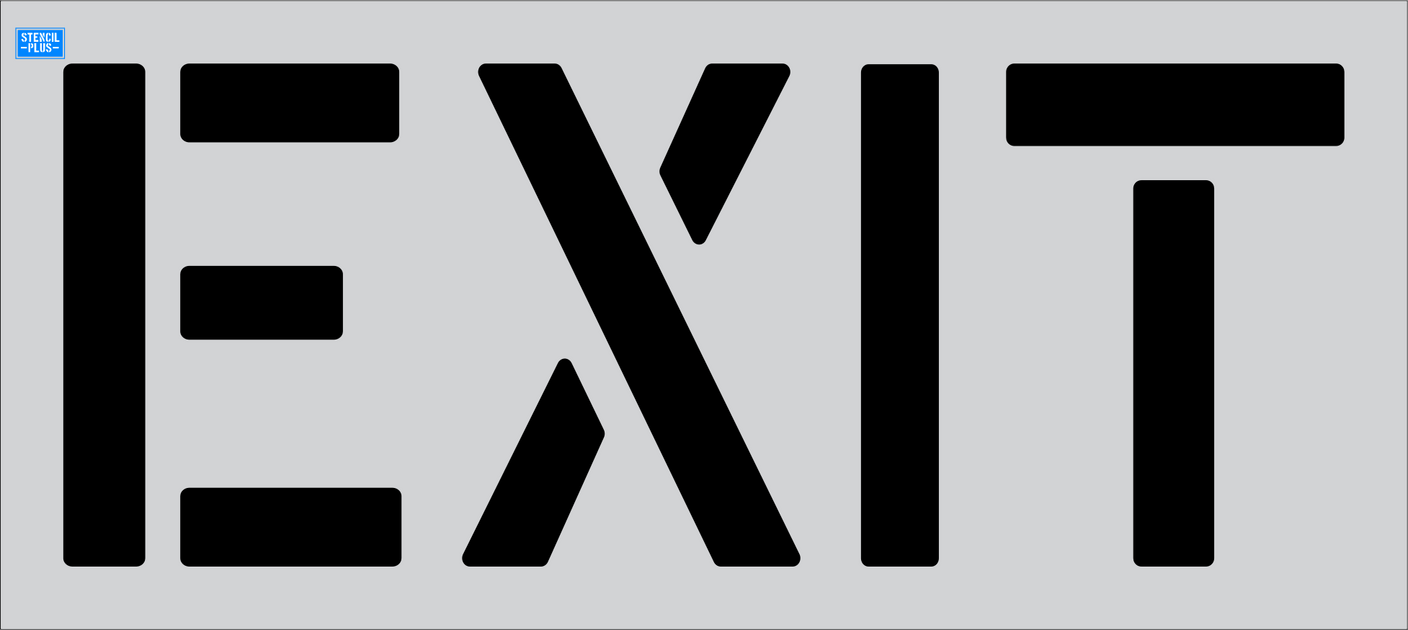 24" x 16" Exit/Word Stencil/Pavement Marking — Stencil Plus