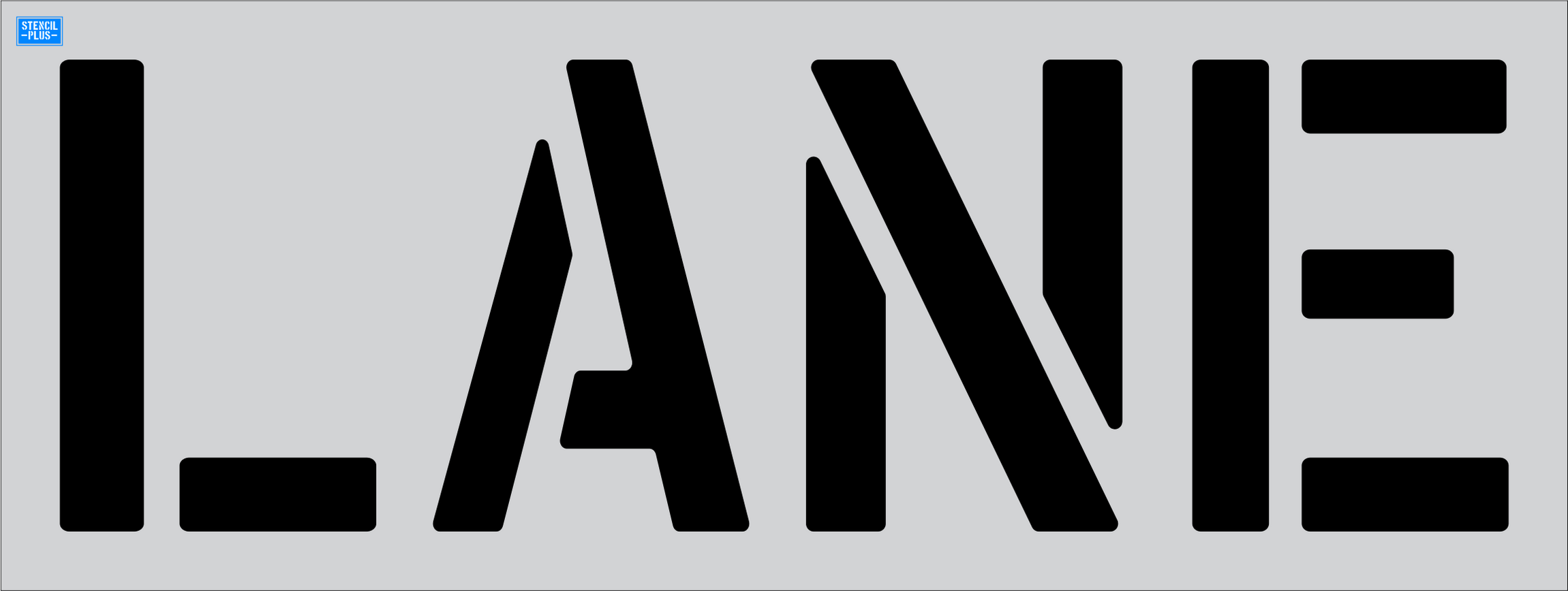 24" x 16" Lane/Word Stencil/Pavement Marking — Stencil Plus