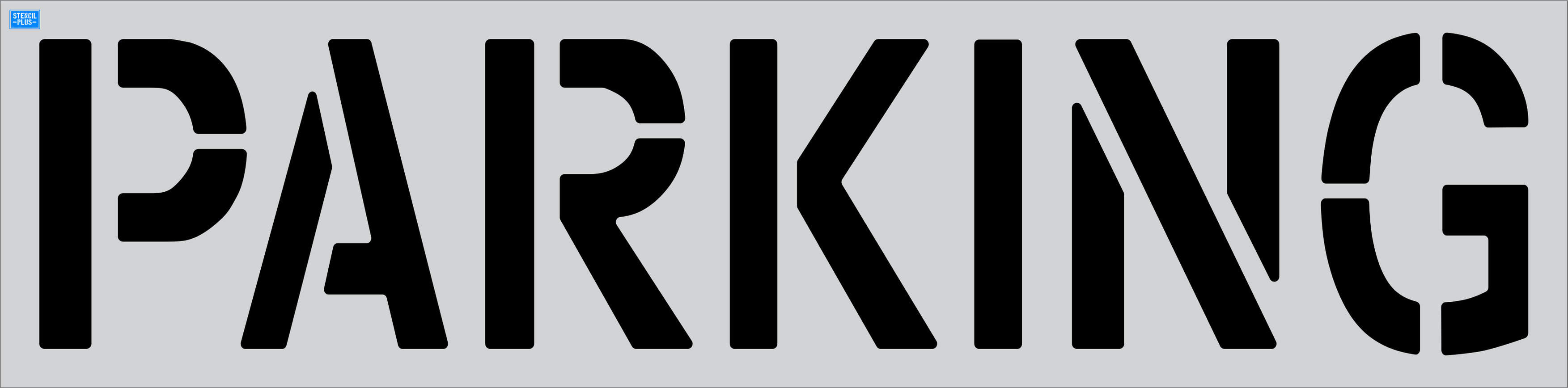 24" x 16" Parking/Word Stencil/Pavement Marking — Stencil Plus