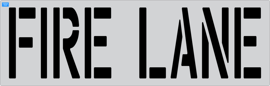 24" x 9" Fire Lane/Word Stencil/Pavement Marking — Stencil Plus