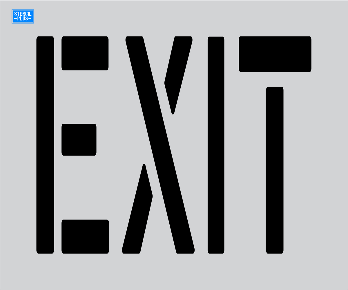 36" x 12" Exit/Word Stencil/Pavement Marking — Stencil Plus