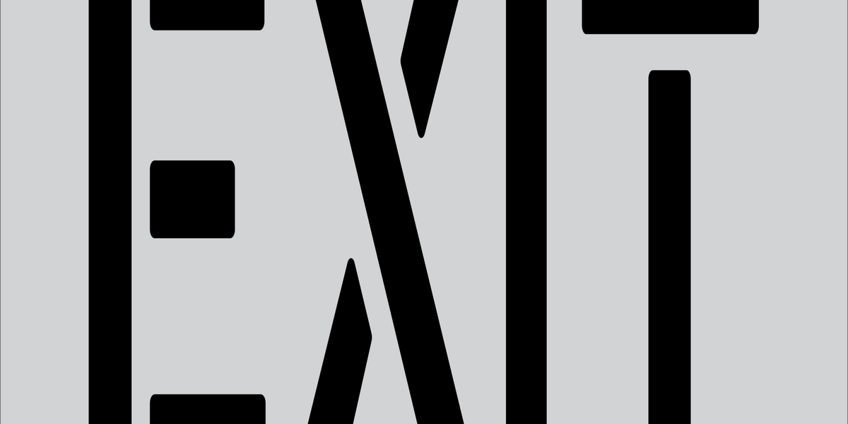 36" x 12" Exit/Word Stencil/Pavement Marking — Stencil Plus