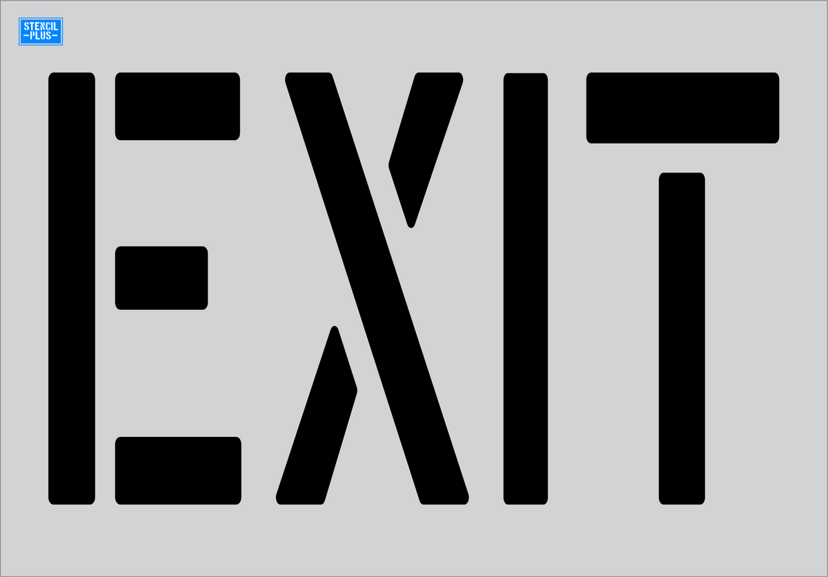 36" x 16" Exit/Word Stencil/Pavement Marking — Stencil Plus