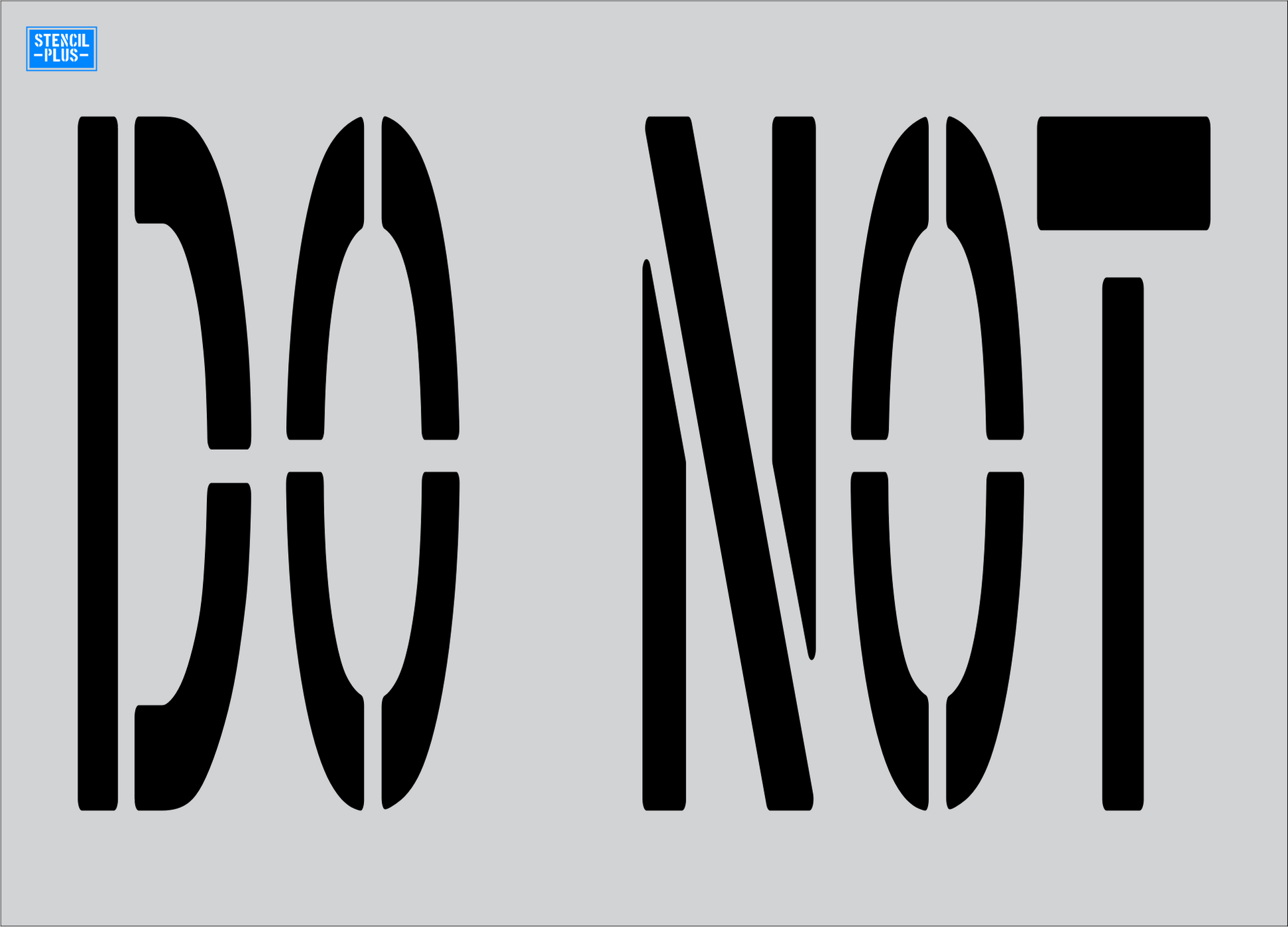 36" x 9" Do Not/Word Stencil/Pavement Marking — Stencil Plus