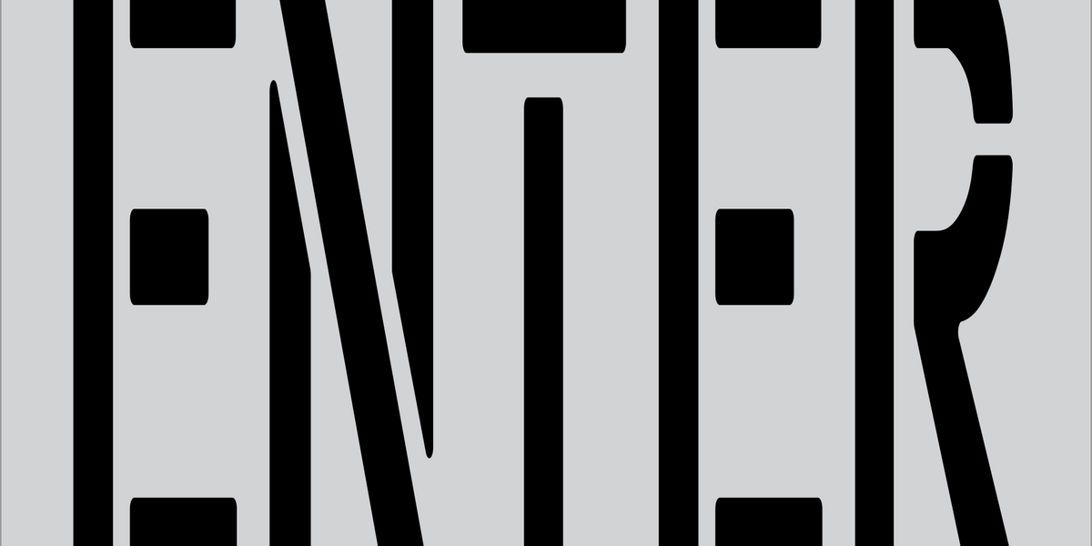 36" x 9" Enter/Word Stencil/Pavement Marking — Stencil Plus