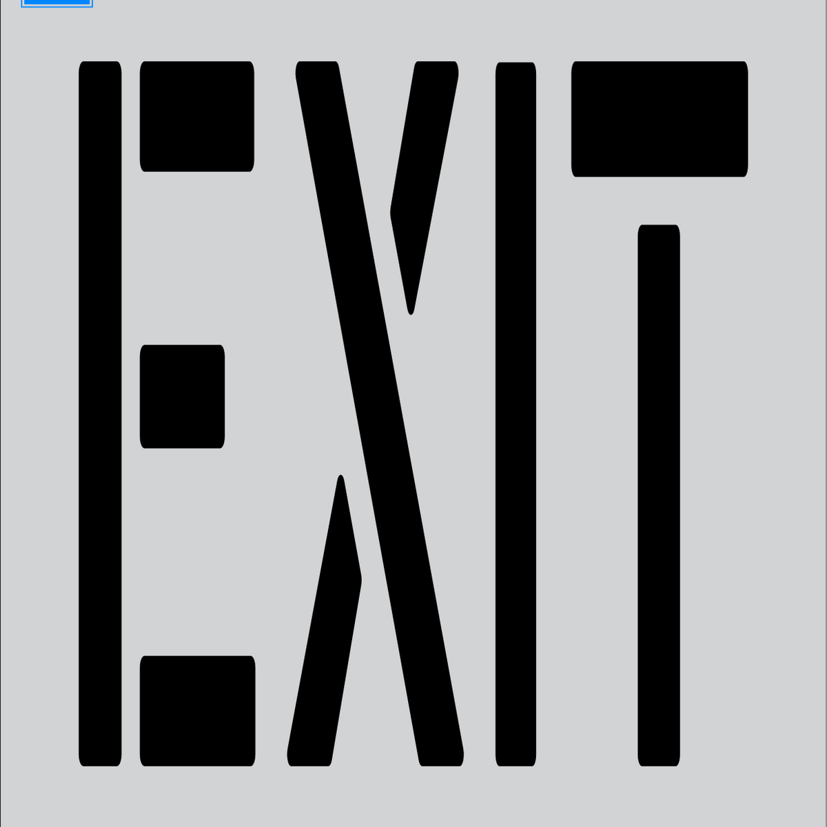 36" x 9" Exit/Word Stencil/Pavement Marking — Stencil Plus