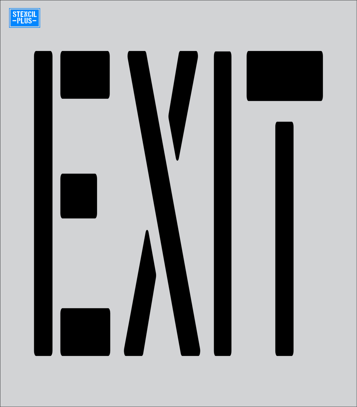 36" x 9" Exit/Word Stencil/Pavement Marking — Stencil Plus