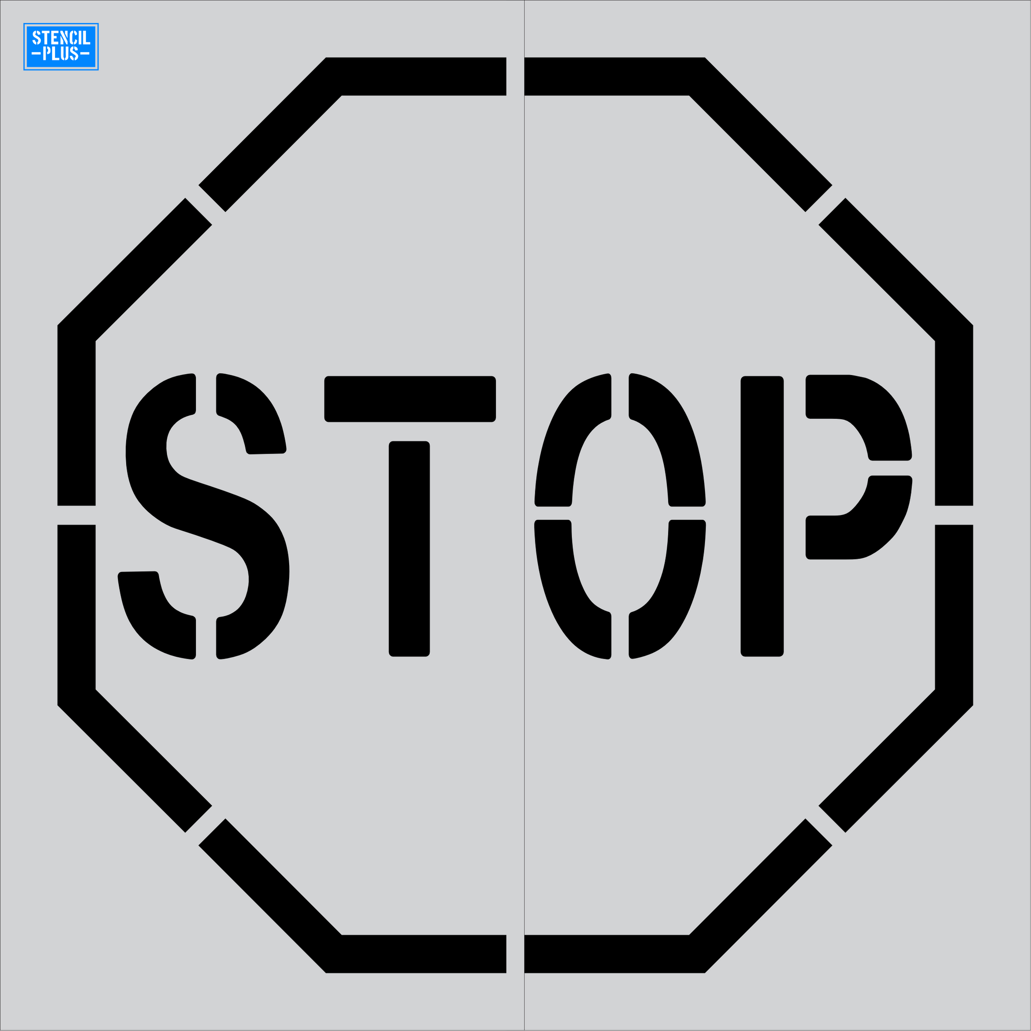 48" Stop Sign Symbol/Warehouse Stencils — Stencil Plus